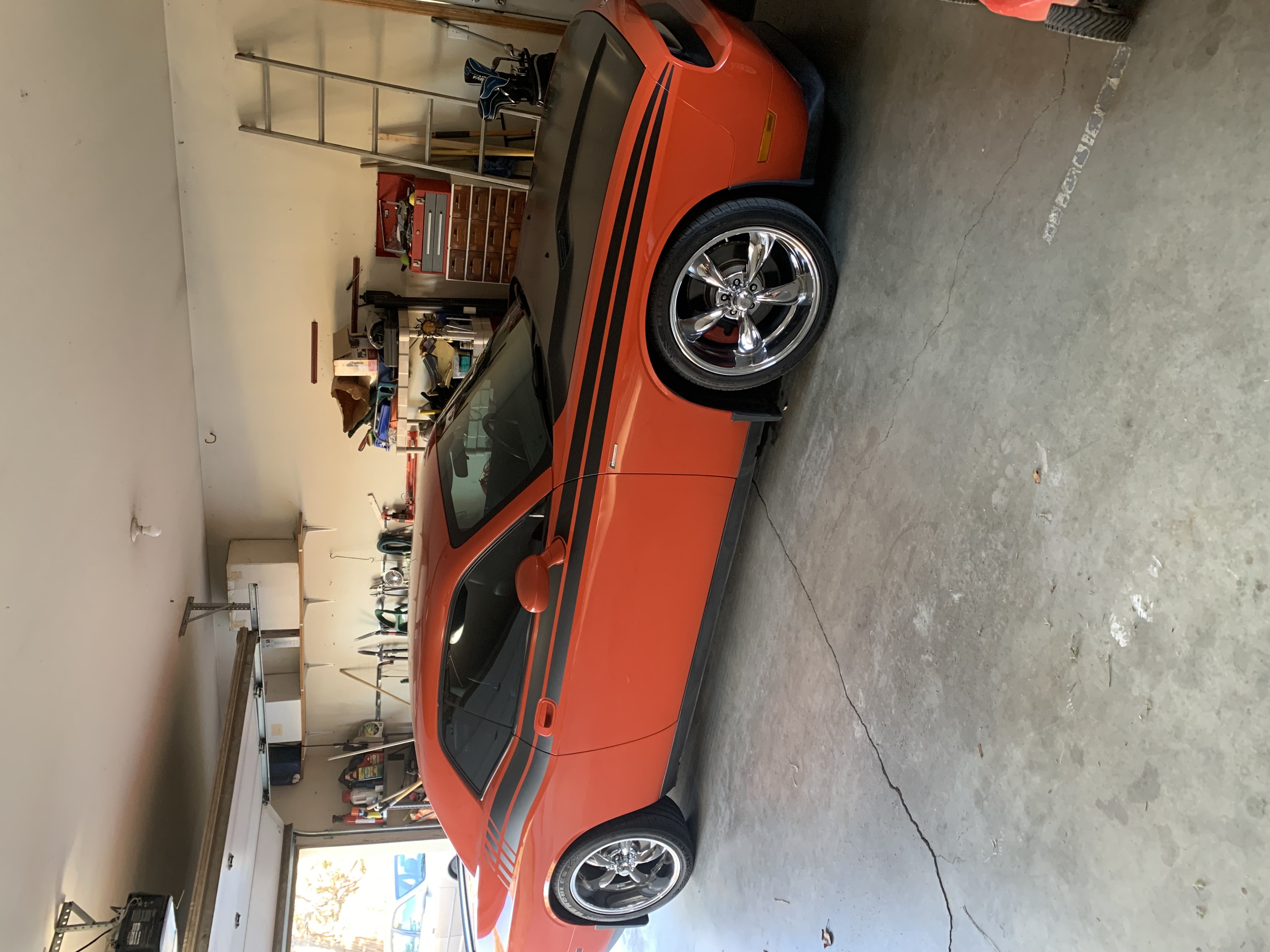 Red Challenger Black Rims