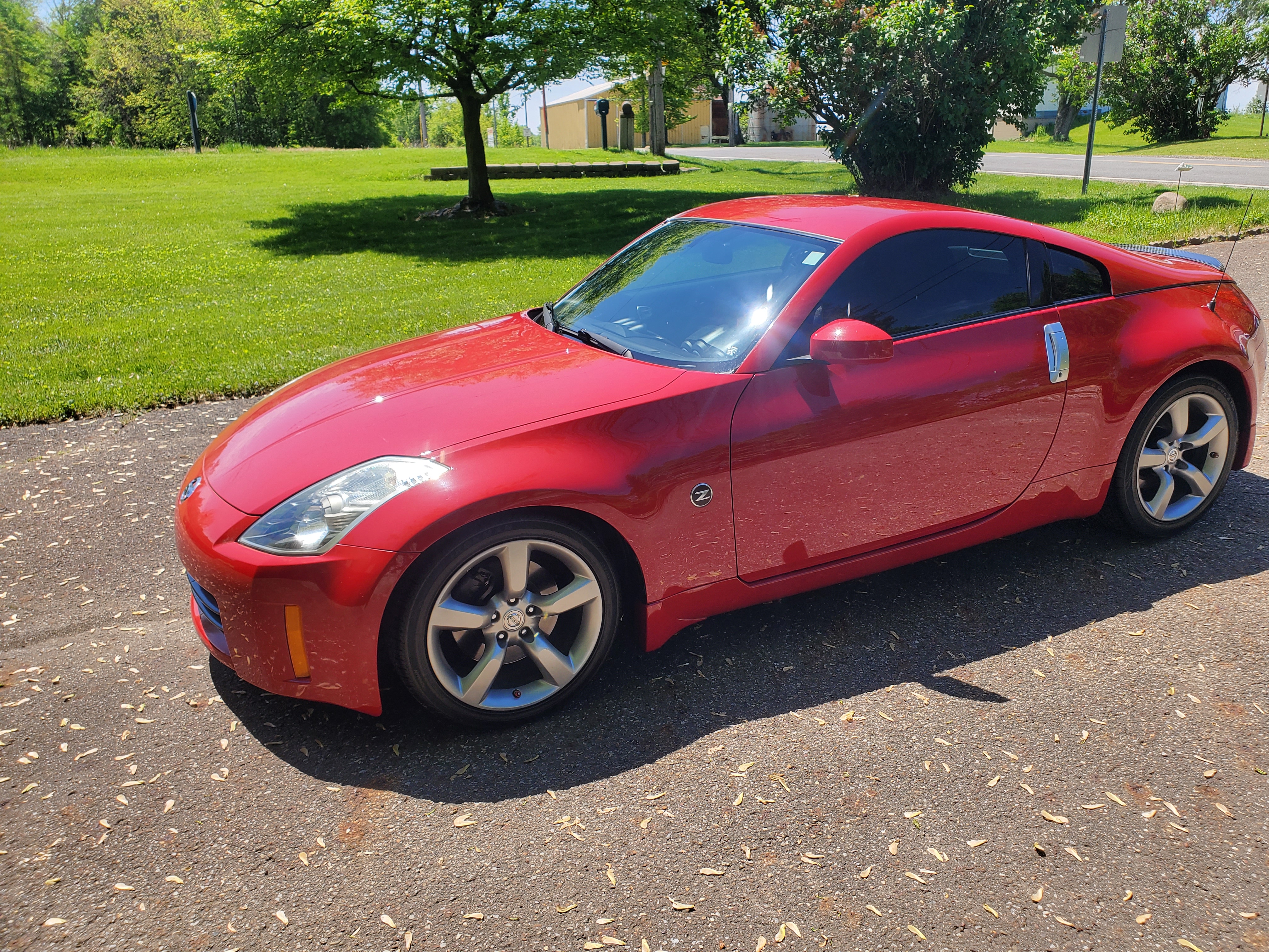 Red 350z Black Rims
