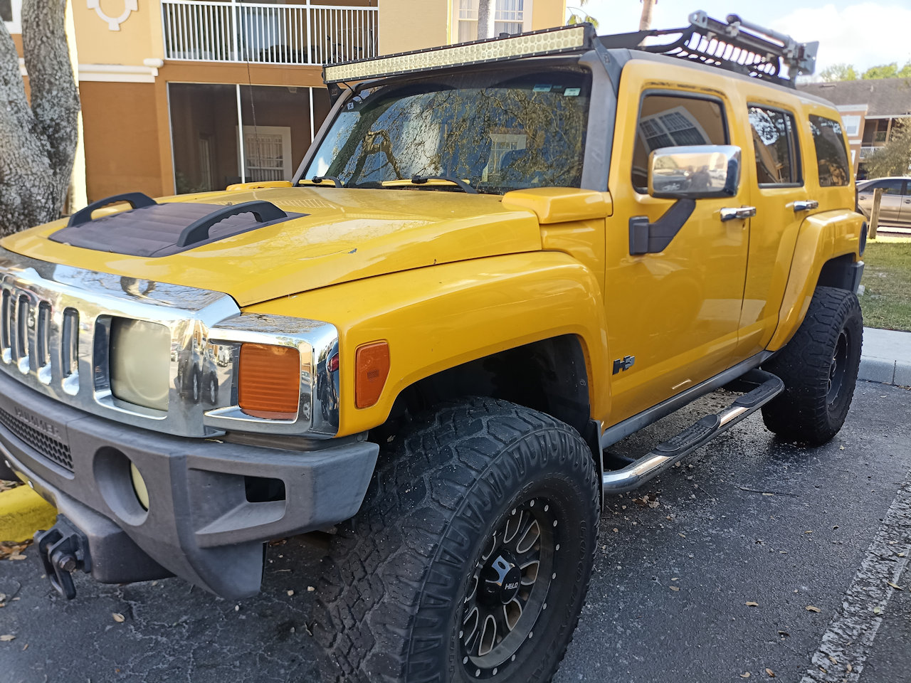 Hummer H3 Yellow Lifted