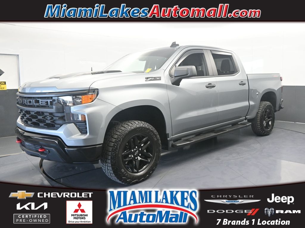 Pre-Owned 2024 Chevrolet Silverado 1500 Custom Trail Boss 4D Crew Cab ...