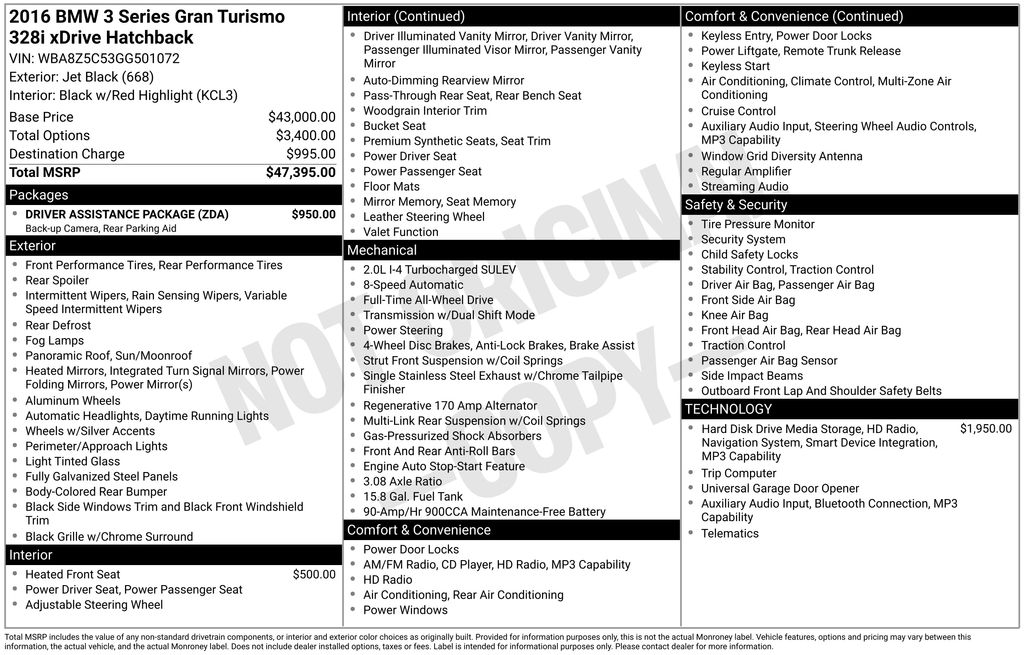 Pre-Owned 2016 BMW 3 Series 328i xDrive Gran Turismo 4D Hatchback in ...